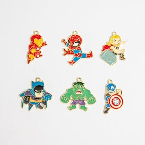 Cartoon Charms Set Assorted Style Gold Enamel Charms for DIY Jewelry ...