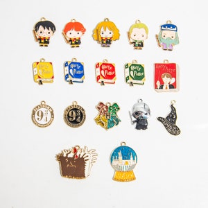 Cartoon Charms Set Assorted Style Gold Enamel Charms for DIY Jewelry ...