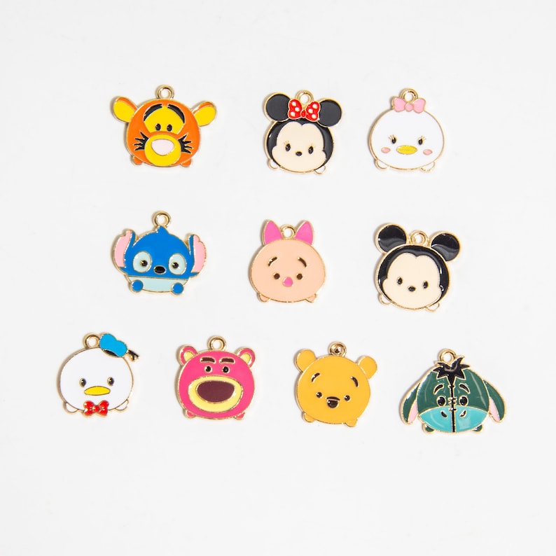 Cartoon Charms Set Assorted Style Gold Enamel Charms for DIY - Etsy