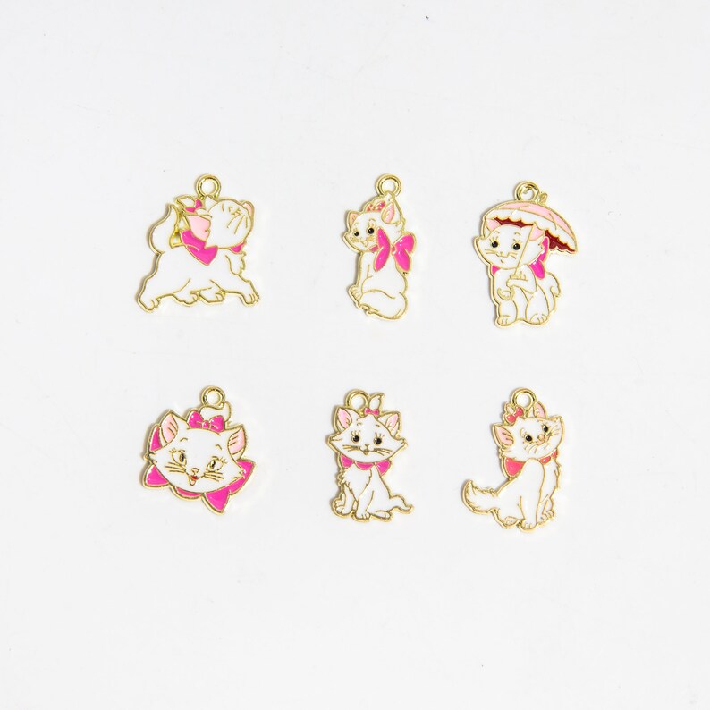 Cartoon Charms Set Assorted Style Gold Enamel Charms for DIY - Etsy