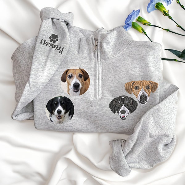 Personalized Dog Quarter Zip - Etsy