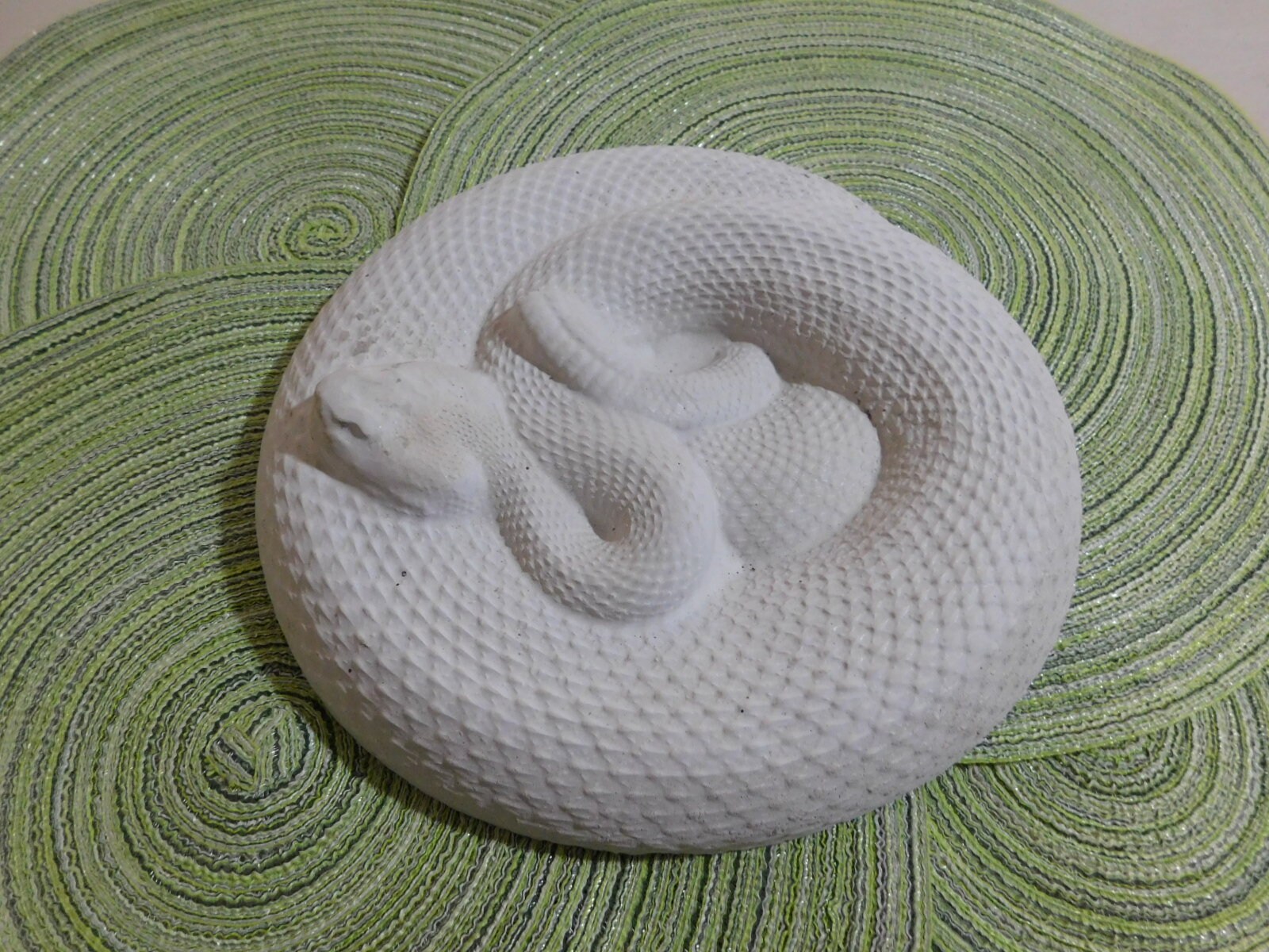 Rattlesnake Concrete Statue Coiled. Great for the Garden - Etsy