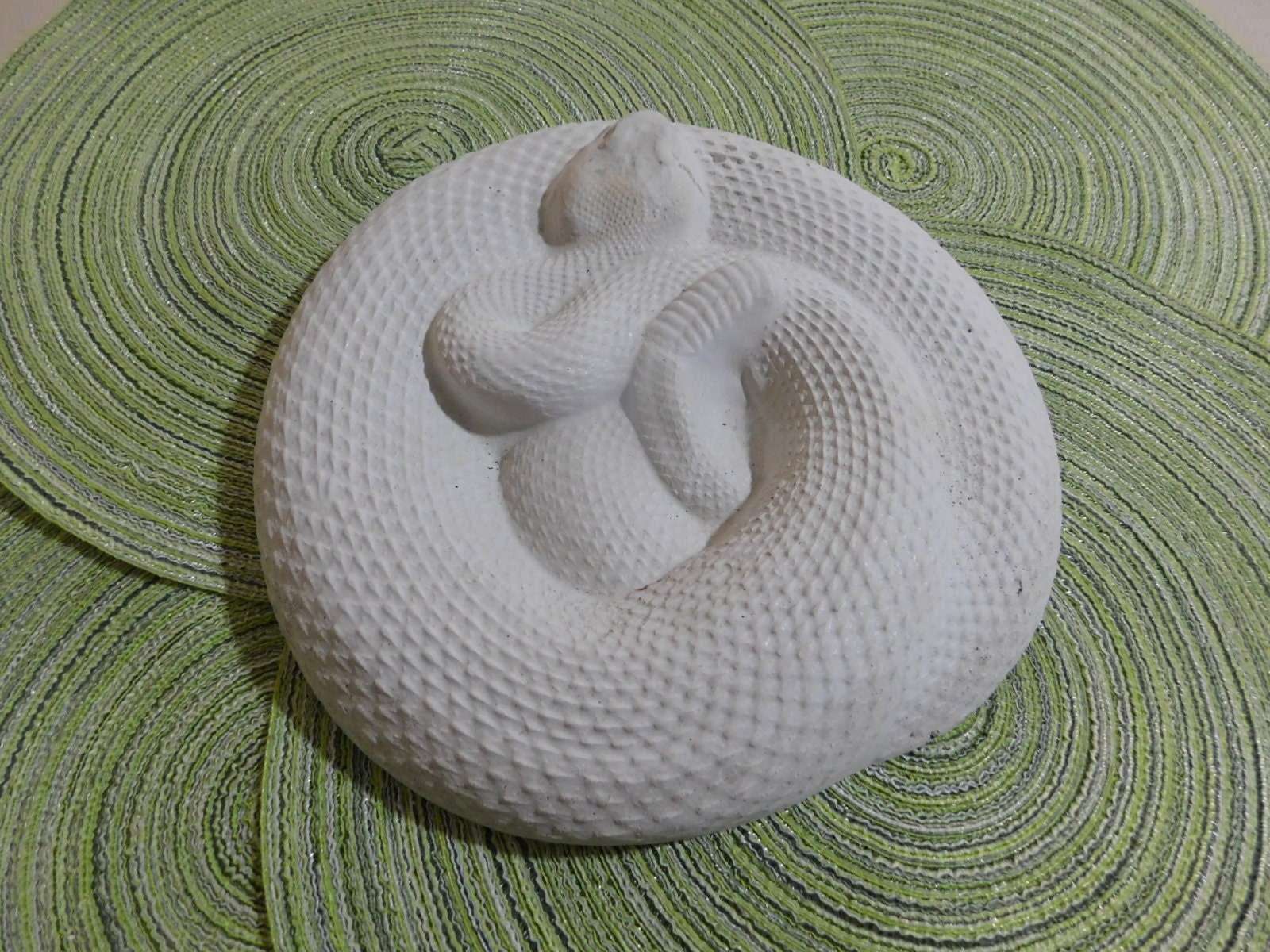 Rattlesnake Concrete Statue Coiled. Great for the Garden - Etsy