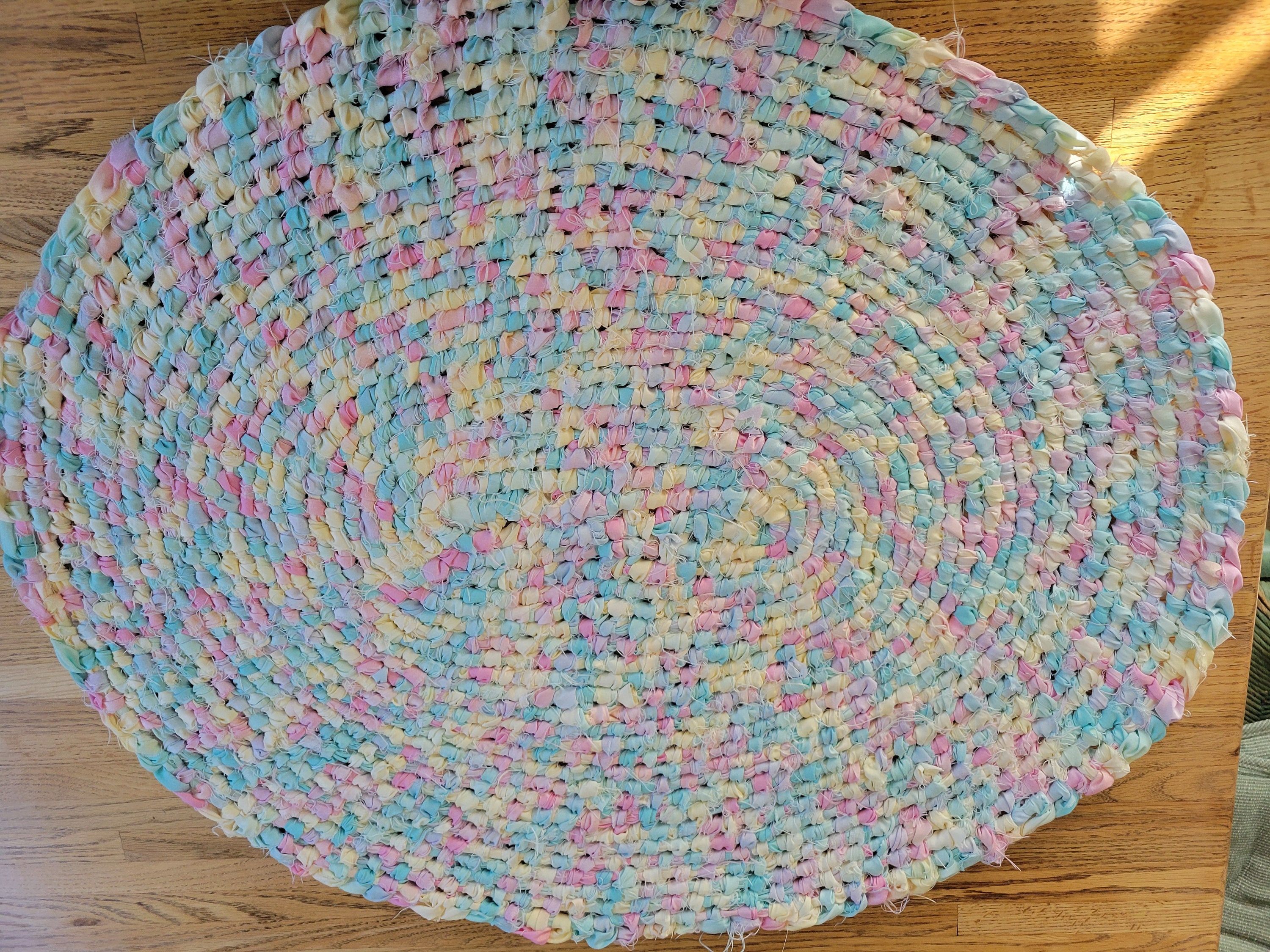 Amish Knot Rag Rug Rainbow Pastels - Etsy