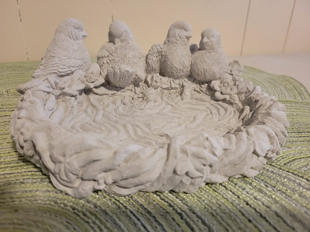 Concrete Crafted Bird Feeder Table Statue - Etsy