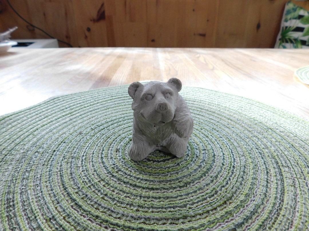 Cute Concrete Bear Statue Reaching - Etsy