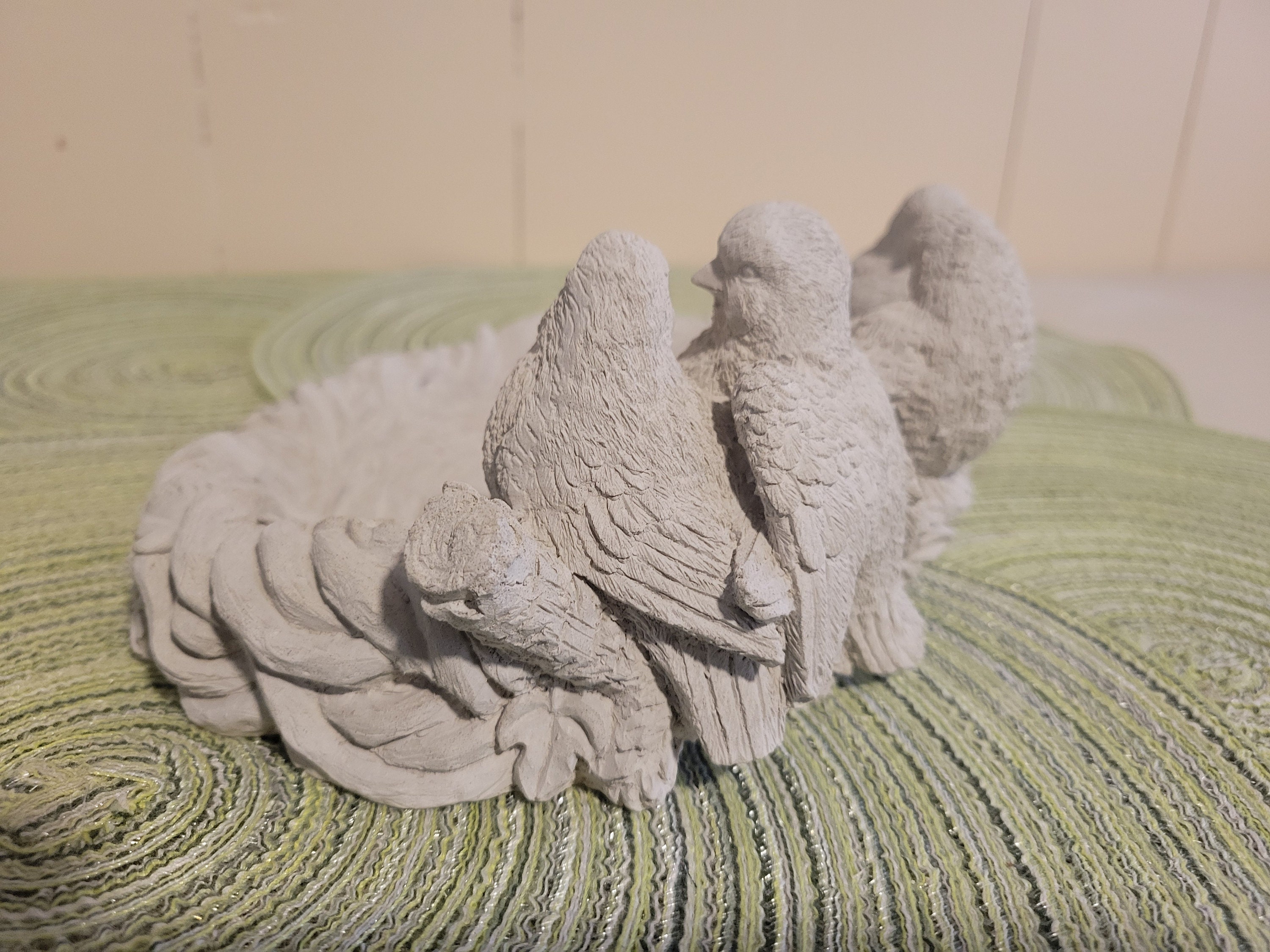 Concrete Crafted Bird Bath Feeder Table Statue - Etsy