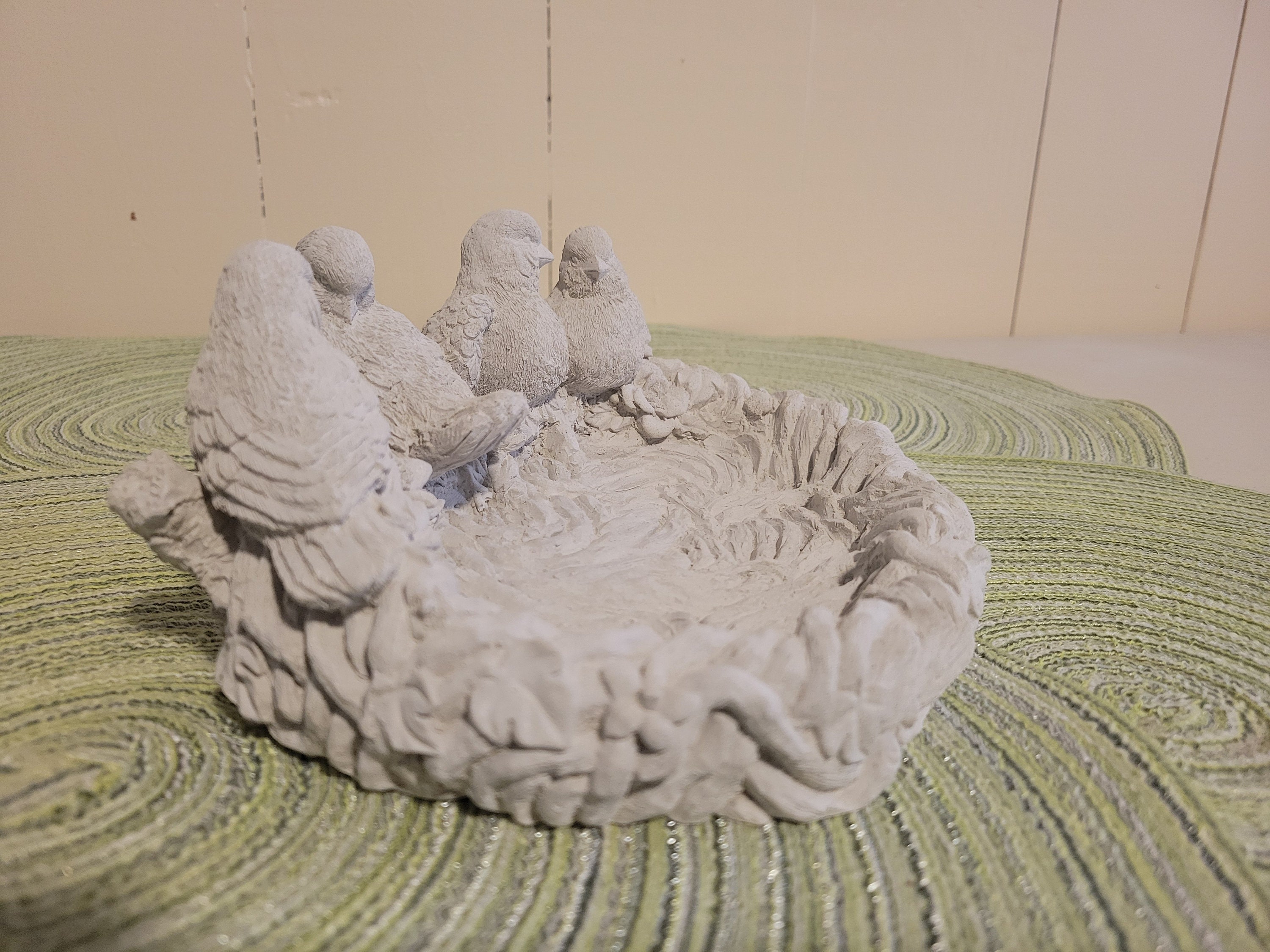 Concrete Crafted Bird Feeder Table Statue - Etsy