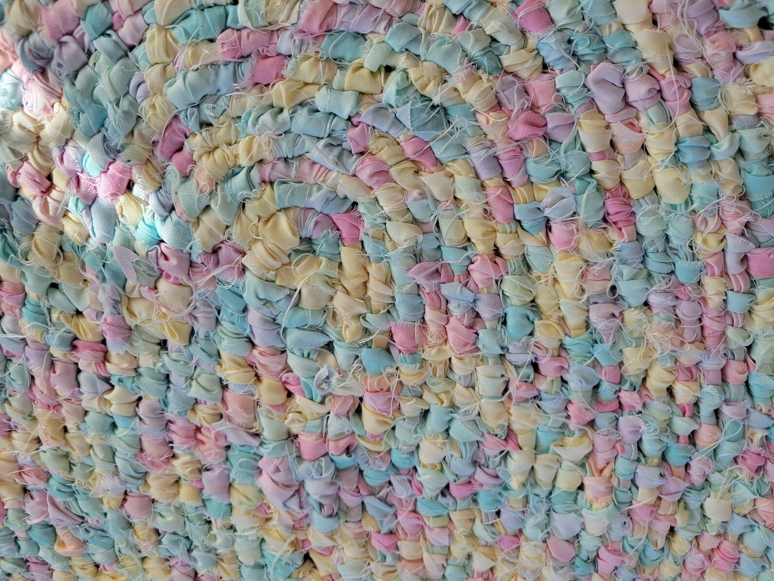 Amish Knot Rag Rug Rainbow Pastels - Etsy