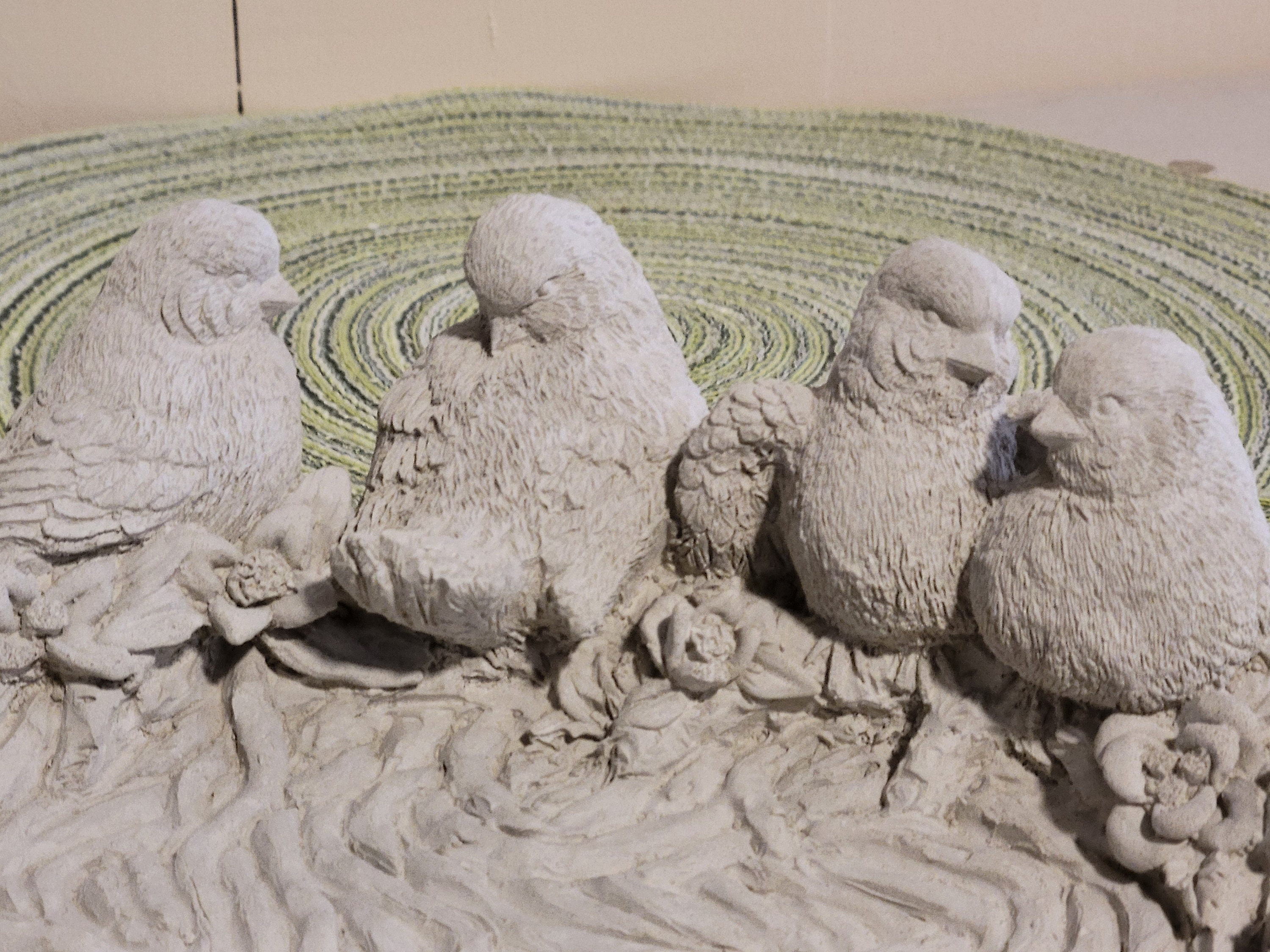 Concrete Crafted Bird Bath Feeder Table Statue - Etsy