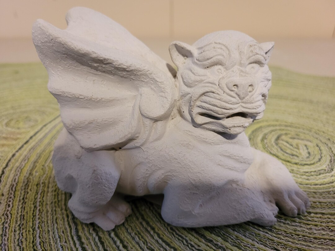 Concrete Happy Gargoyle Statue - Etsy