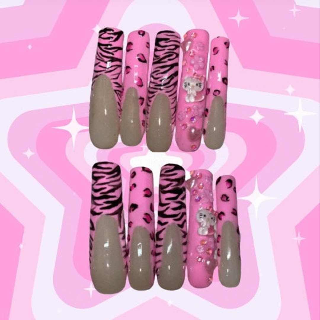 Y2k Hello Kitty Press On Nails Etsy