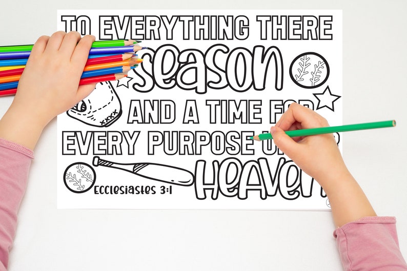 Sports Theme Bible Based Coloring Pages for Kids - Digital Download ...