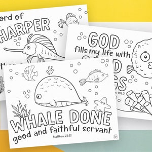 Ocean Themed Bible Based Coloring Pages - Activity for Kids - Bible ...