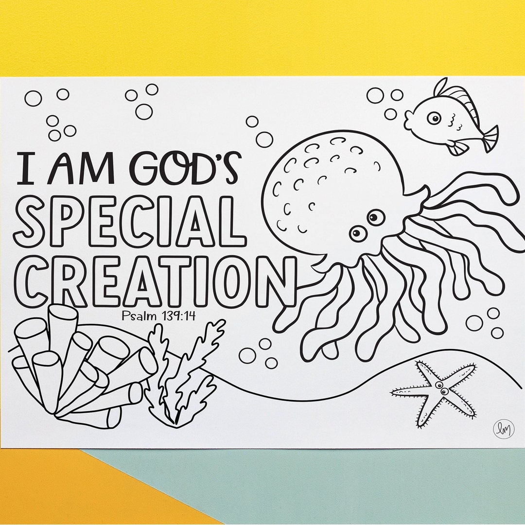Ocean Themed Bible Based Coloring Pages - Activity for Kids - Bible ...