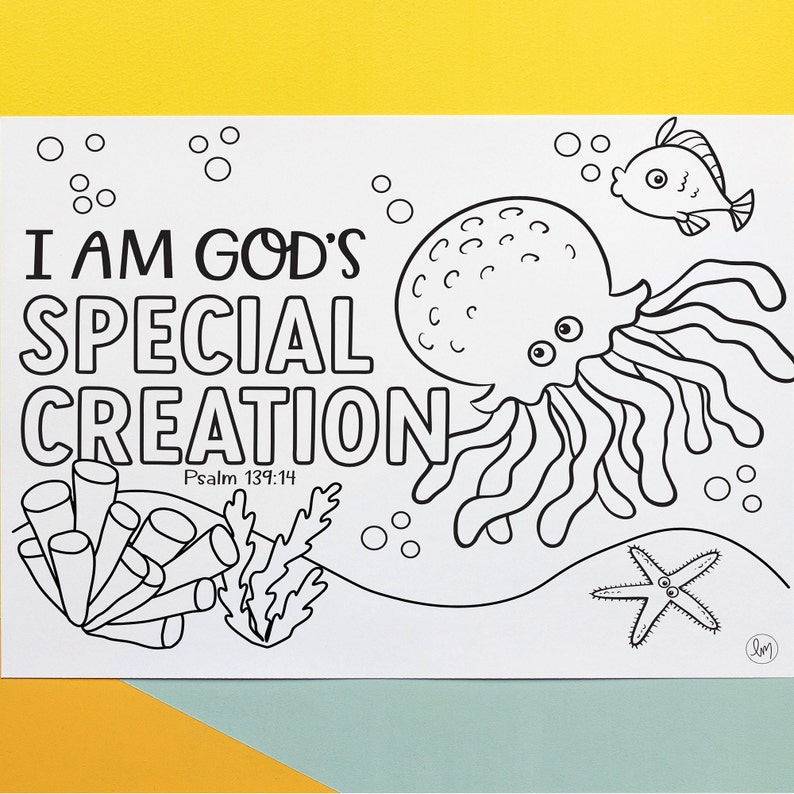 Ocean Themed Bible Based Coloring Pages - Activity for Kids - Bible ...