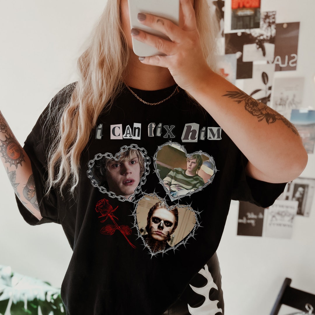 Tate Langdon Shirt, AHS Shirt, Horror Shirt, 90s Tshirt, AHS Fan Gift, Tate Langdon Fan, Horror ...