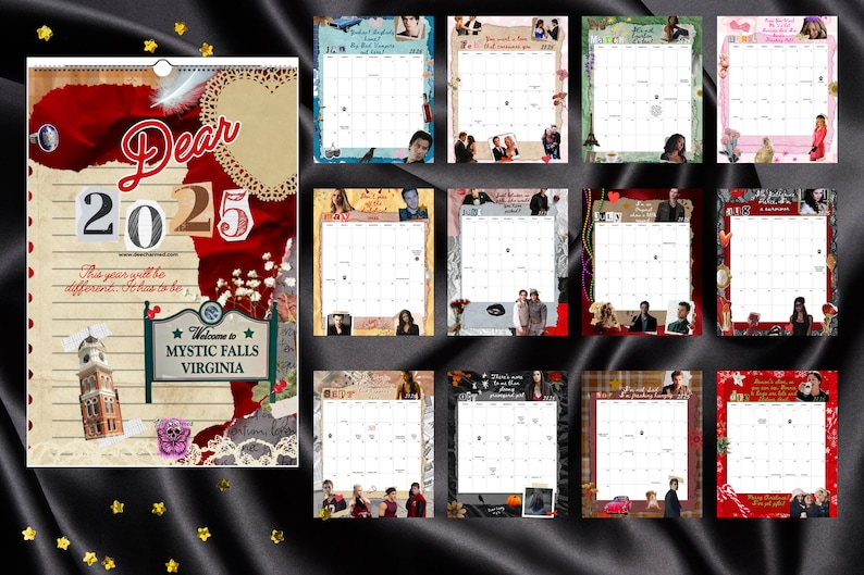 TVD Calendar, TVD Fan Gift, TVD Fans, Vampire Gift, Tvd Merch, Team ...
