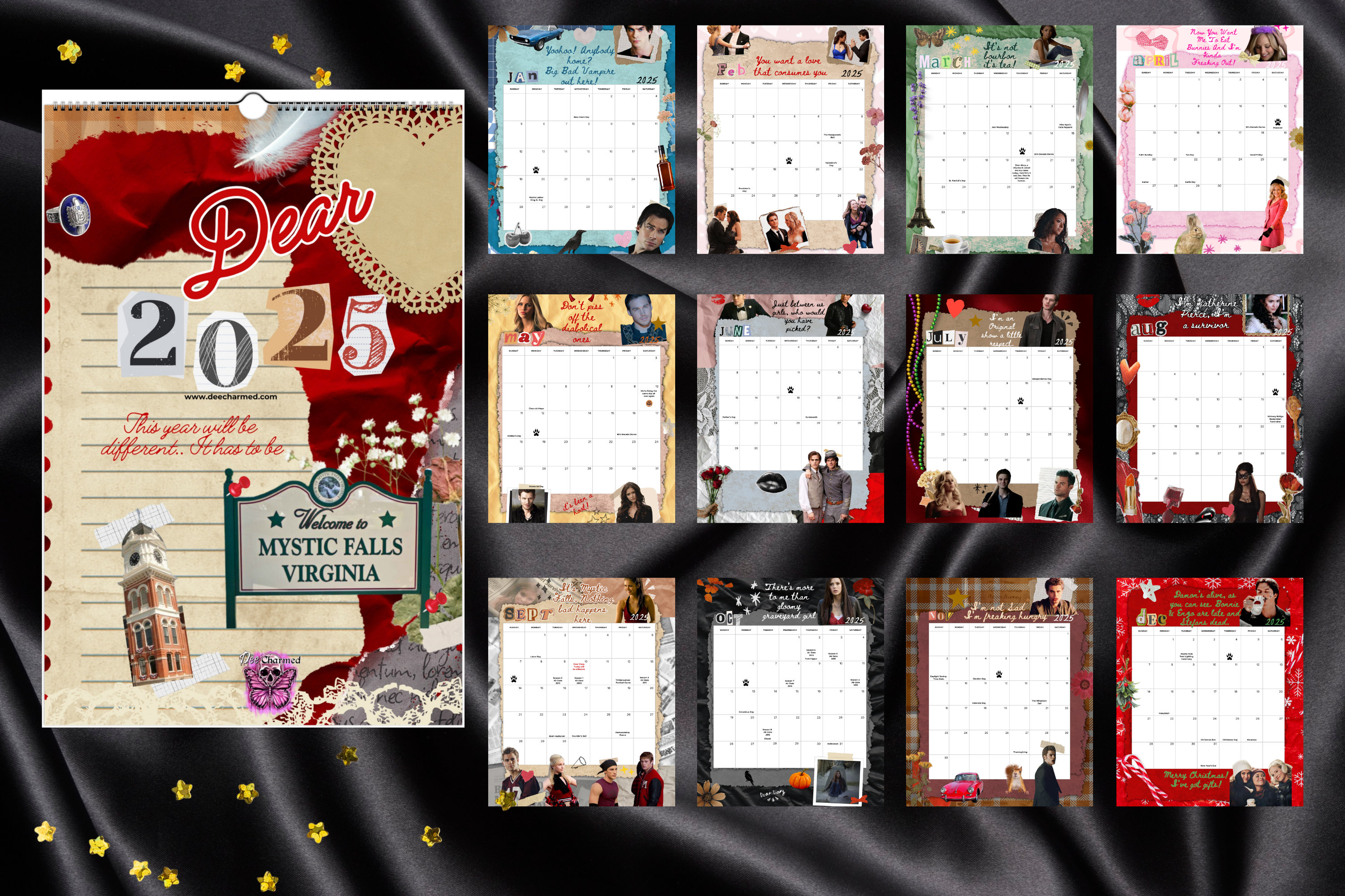 TVD Calendar, TVD Fan Gift, TVD Fans, Vampire Gift, Tvd Merch, Team ...