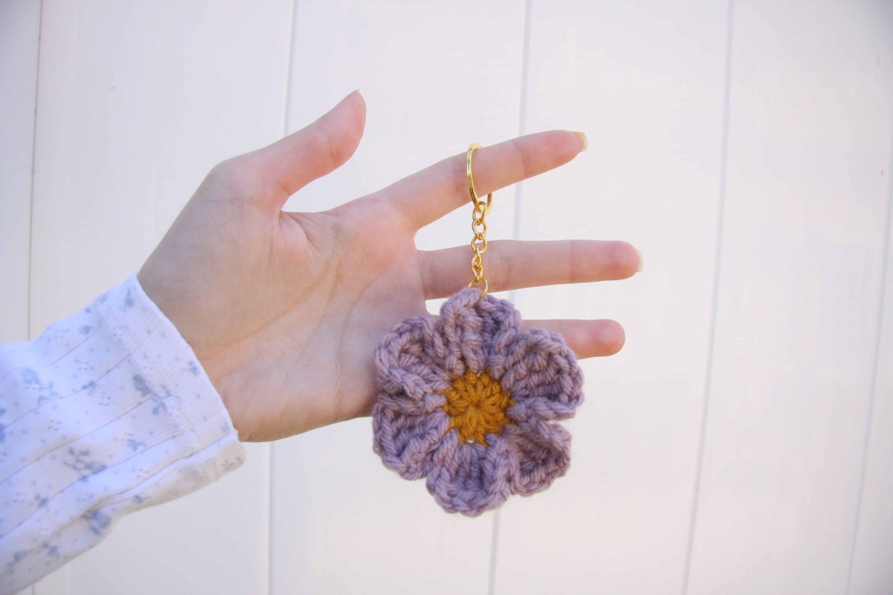 Crochet Flower Keychains | Handmade - Etsy