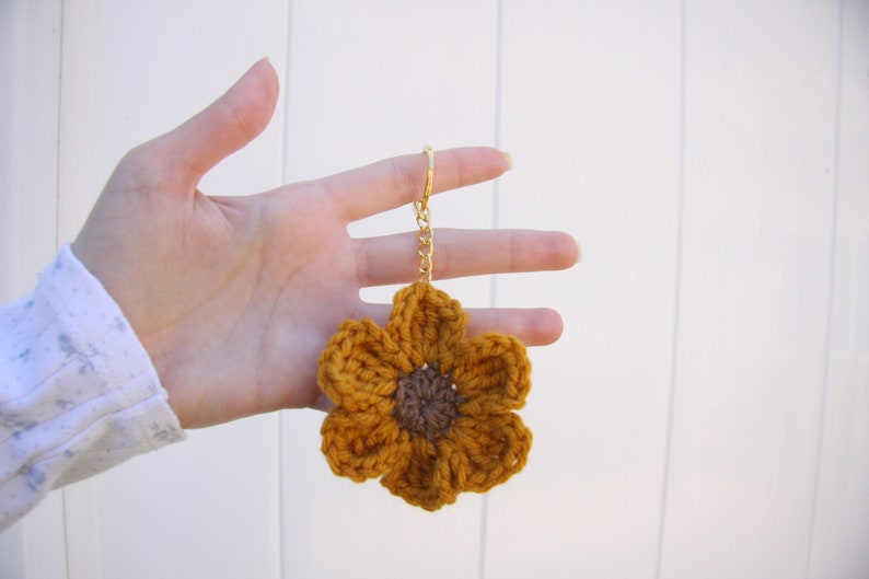 Crochet Flower Keychains | Handmade - Etsy