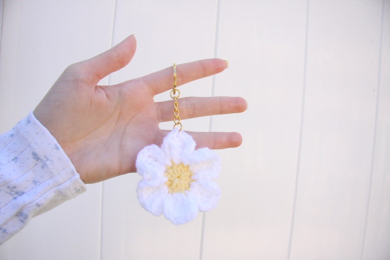 Crochet Flower Keychains | Handmade - Etsy