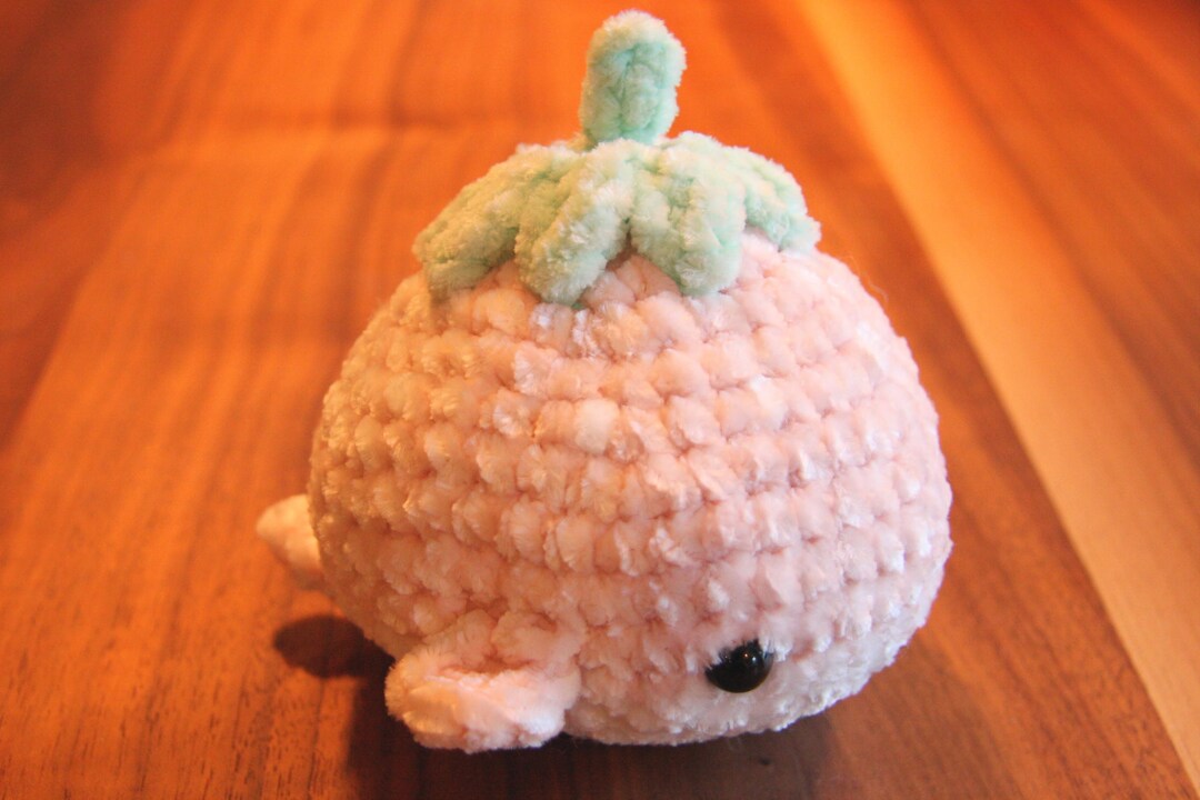 Strawberry Whale | Handmade Plushie - Etsy