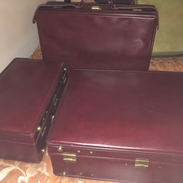 Vintage Luggage Set - Etsy