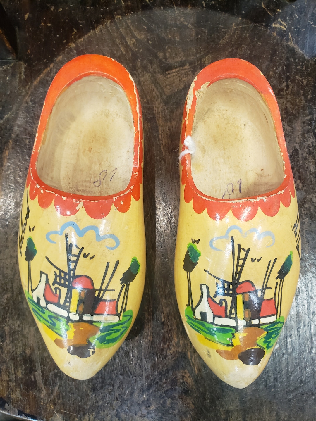 Vintage Holland Handmade Wooden Clogs - Etsy