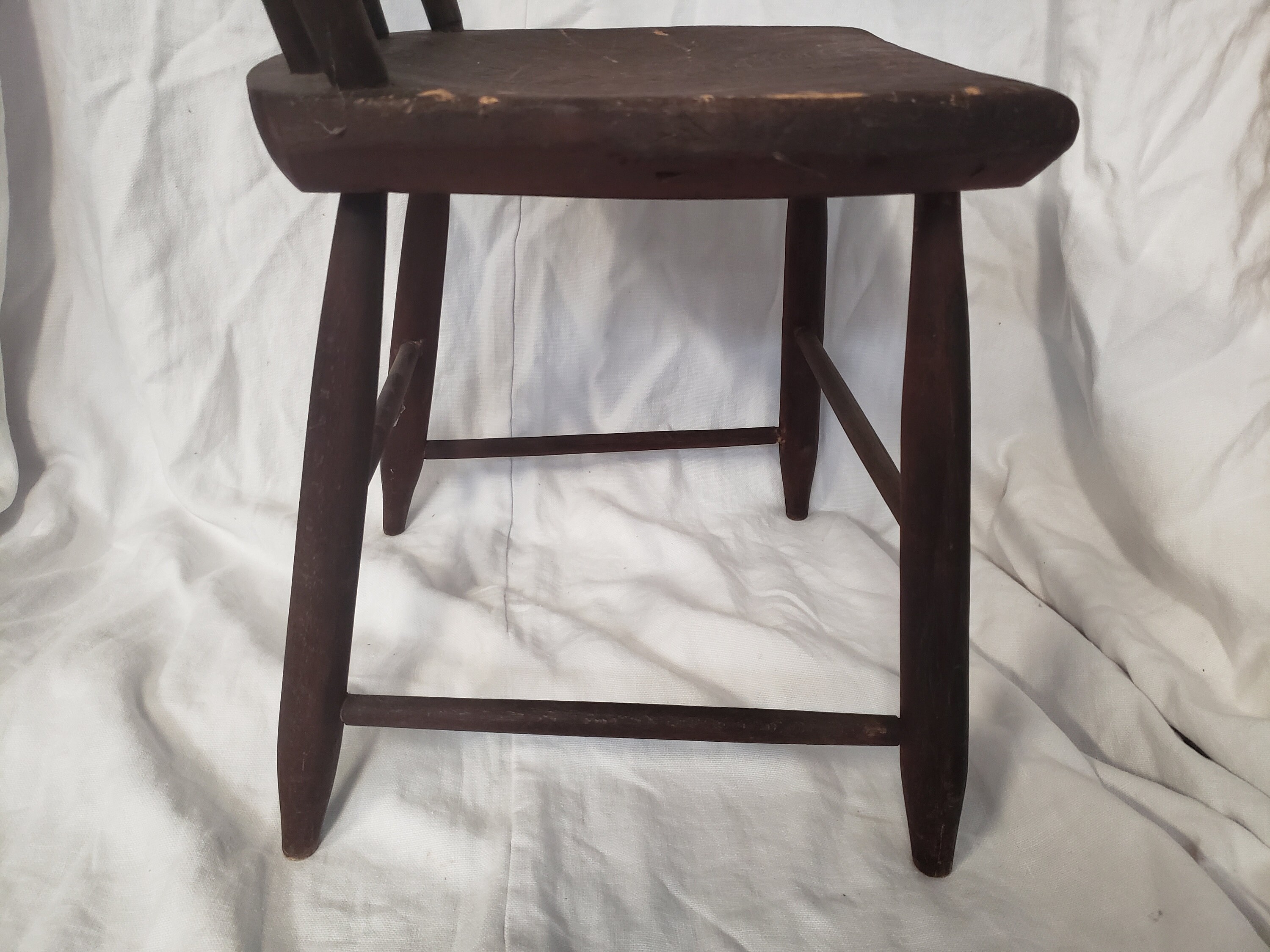 Antique Primitive Farmhouse Plank Seat Chair - Etsy