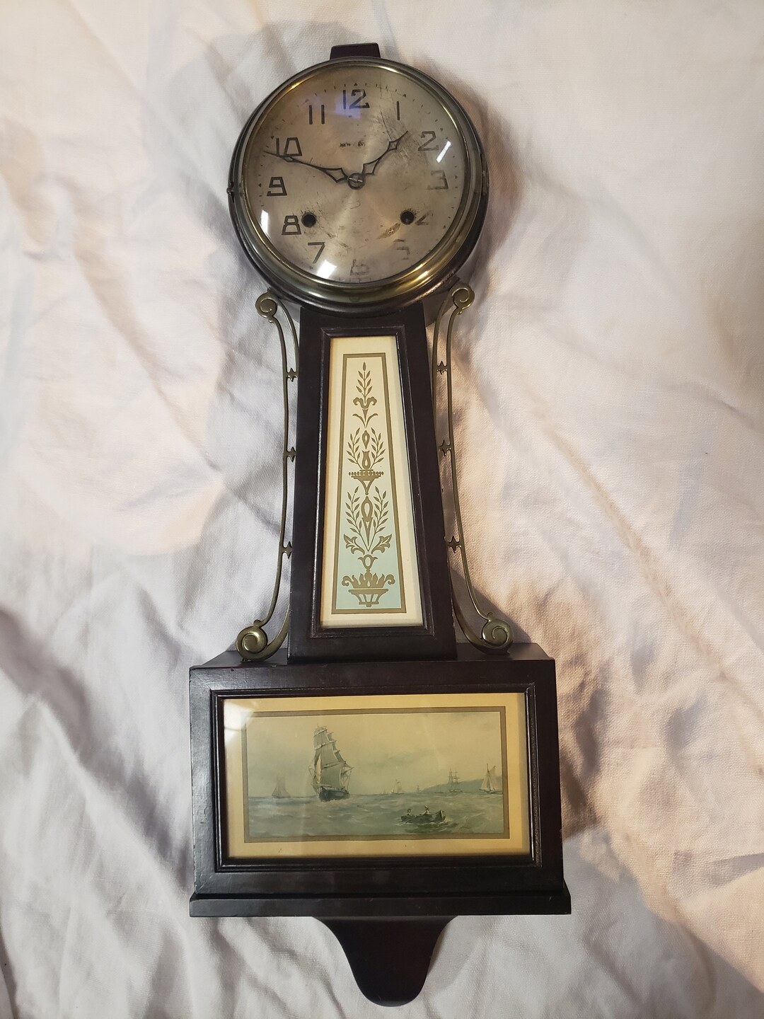 Vintage New Haven Westinghouse Plymouth Strike Banjo Clock - Etsy