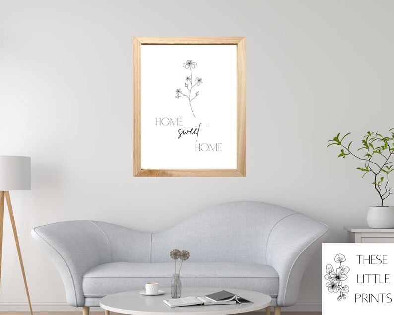 Single Flower Printable Wall Decor Wall Art Minimalist Home - Etsy