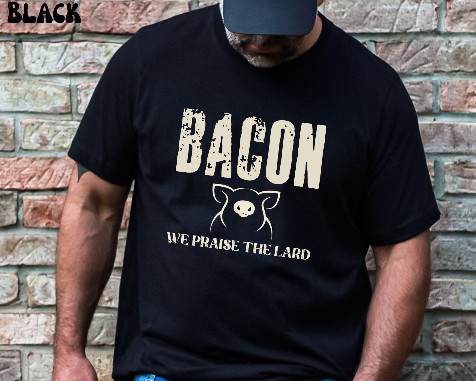Bacon Lover Tshirt, Bacon We Praise the Lard Shirt, Gift Shirt for Pork ...