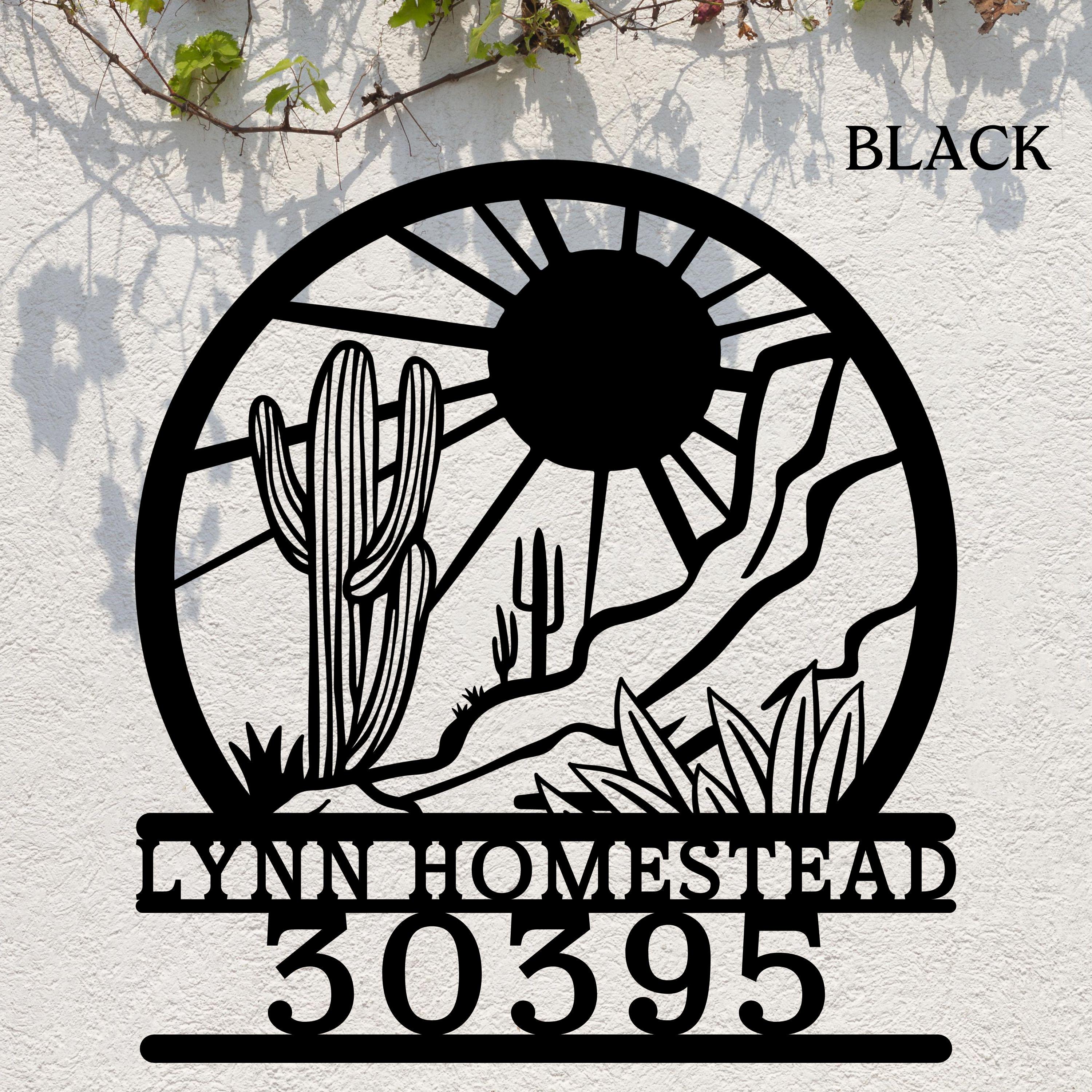 Personalized Desert Southwest Saguaro Cactus Sunset Wall Art Sign ...