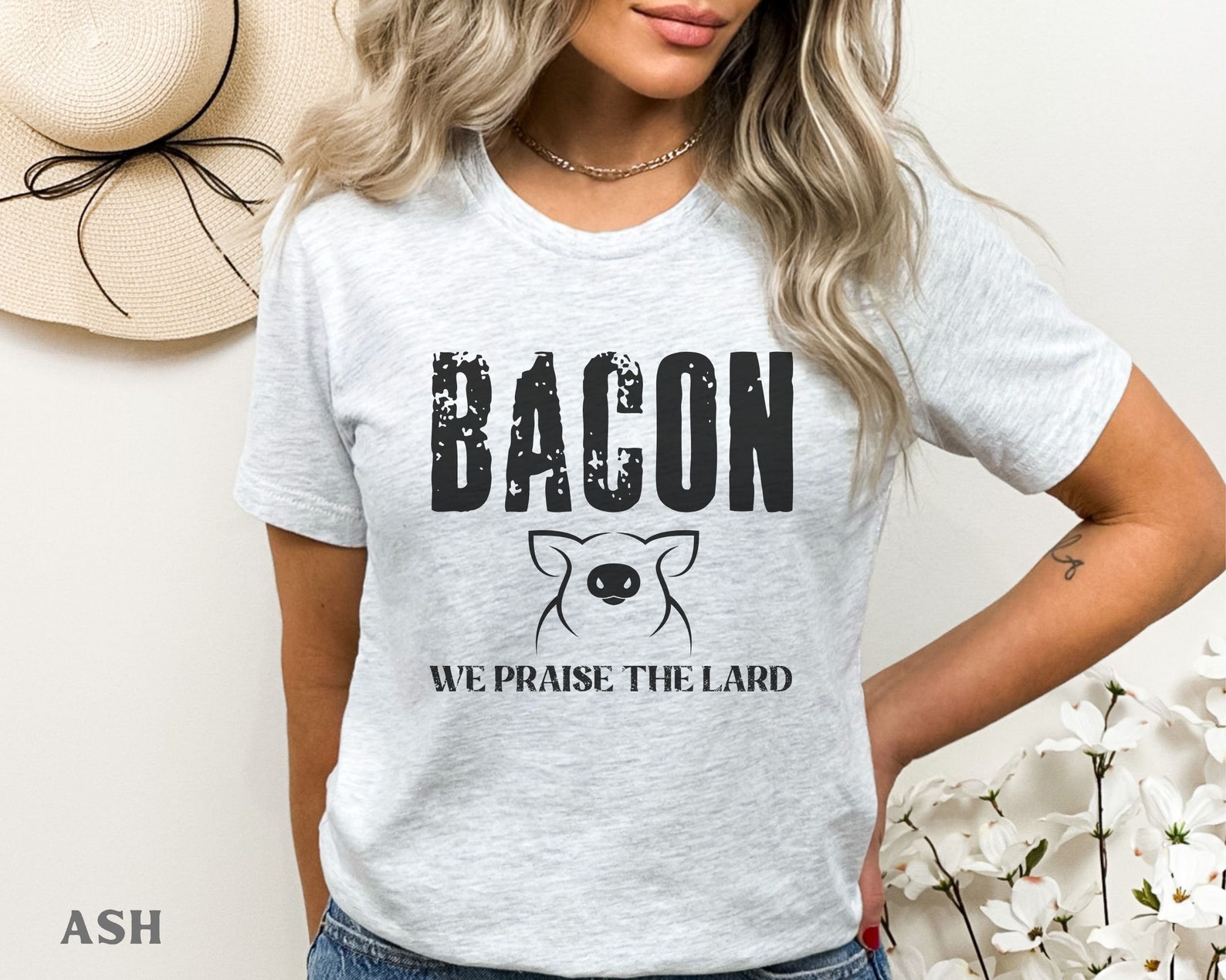 Bacon Lover Tshirt, Bacon We Praise the Lard Shirt, Gift Shirt for Pork ...
