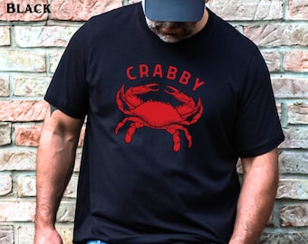 Crab Shirt, Red Crab Tee Shirt, Crab Tee Top, Red Crab T-shirt, Crab ...