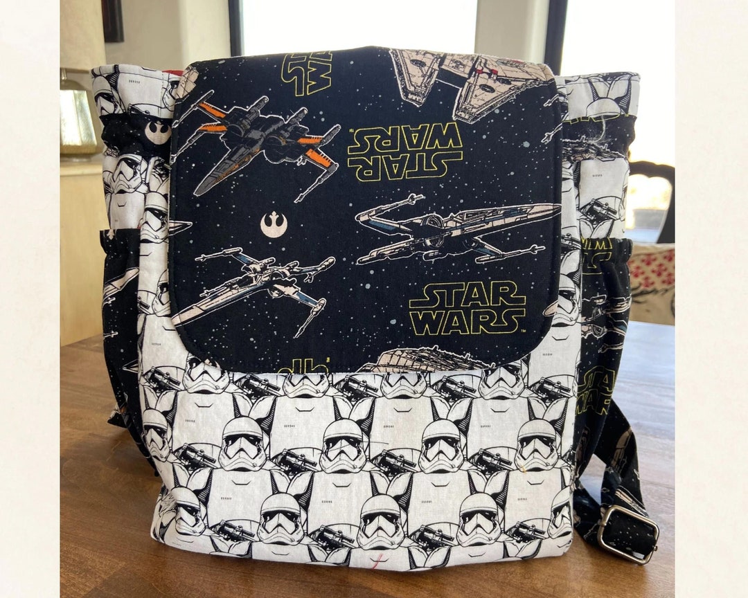 Boys Space Theme Backpack Fighter Jets Xwing Rebel Alliance Fabric Bag ...