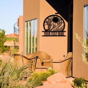 Personalized Desert Southwest Saguaro Cactus Sunset Wall Art Sign ...