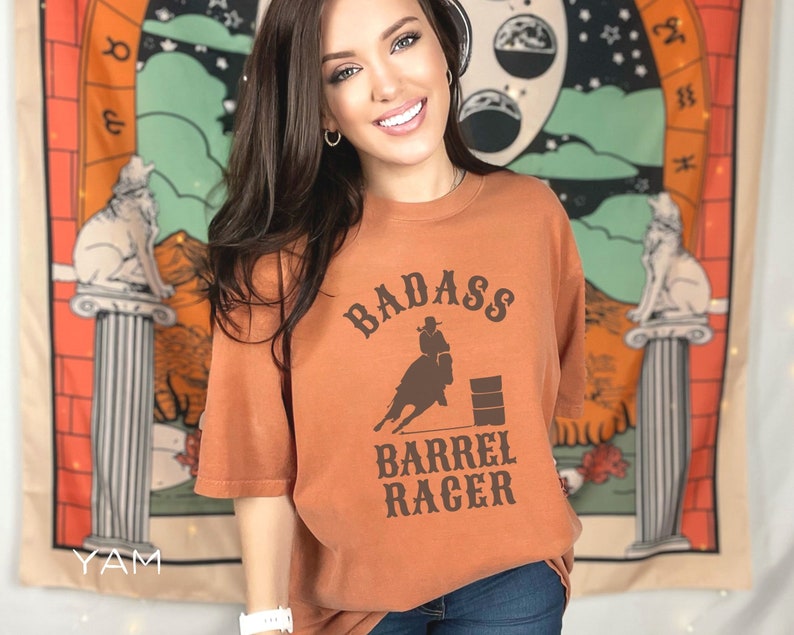 Barrel Racer Shirt Badass Barrel Racer Comfort Colors - Etsy