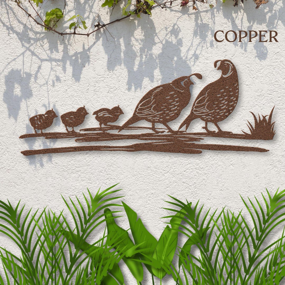 Quail Family Metal Art, Desert Wildlife Wall Decor, Southwest Quail ...