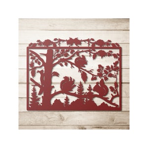 Squirrels Wall Art, Outdoorsy Squirrel Sign, Wildlife Wall Decor, Metal ...