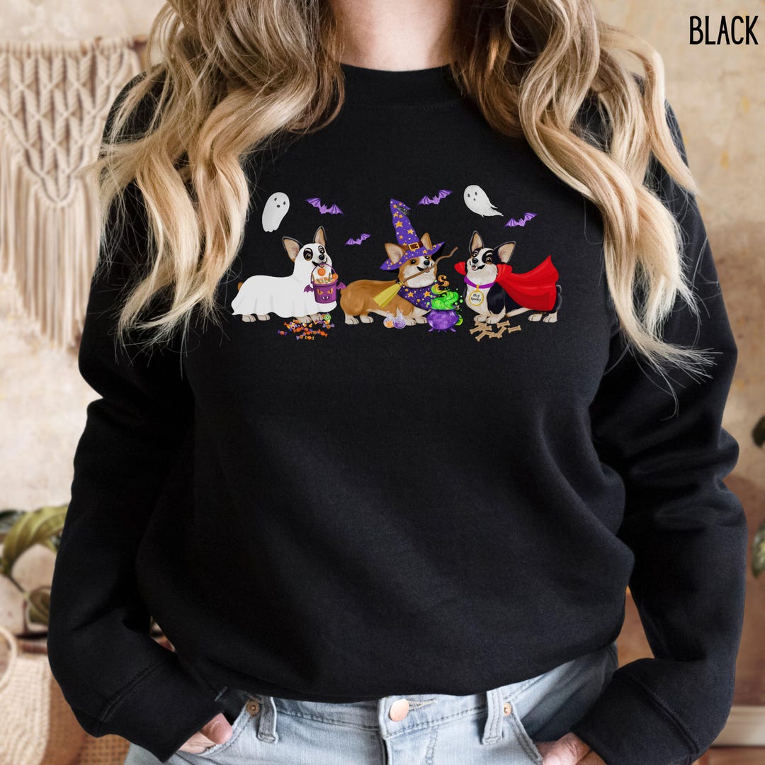 Corgi Ghost Halloween Shirt Spooky Corgis in Costume Corgi Mama ...