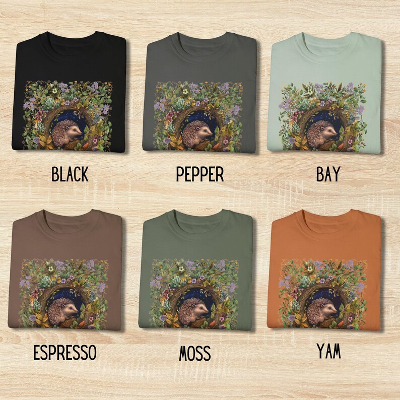 Hedgehog Shirt Hedgehog Mama Gift Forestcore Shirt for Hiker Comfort ...