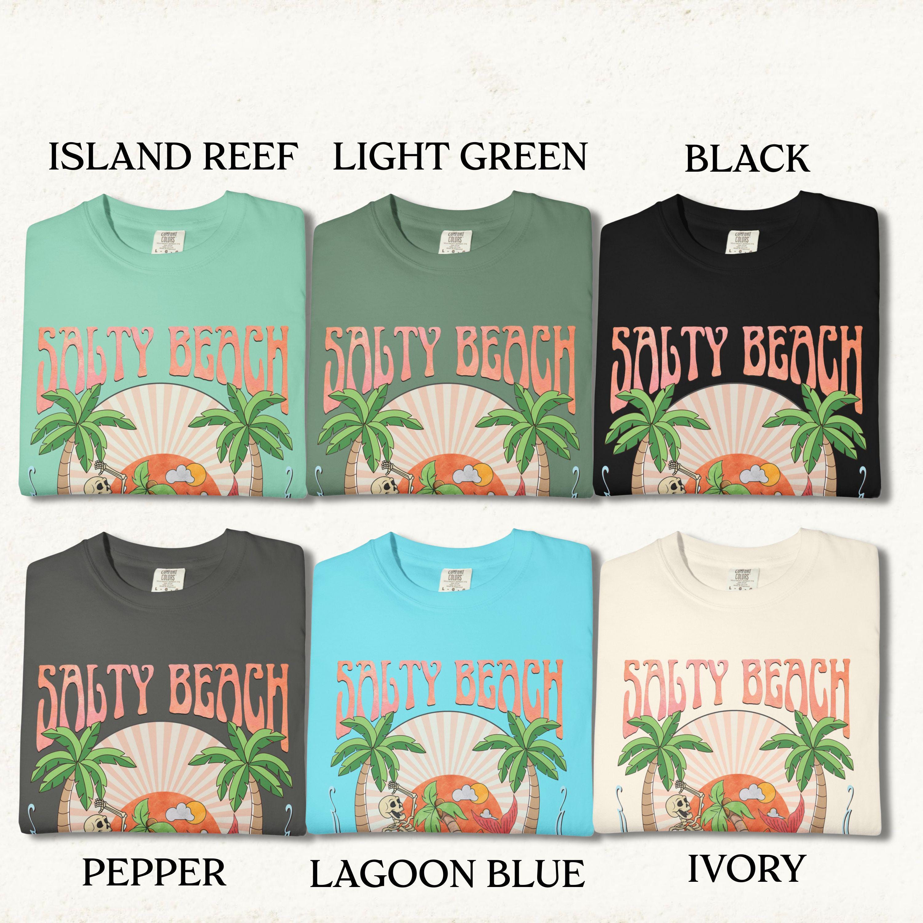 Salty Beach Mermaid Skeleton Shirt, Comfort Colors Beachy Mermaid ...