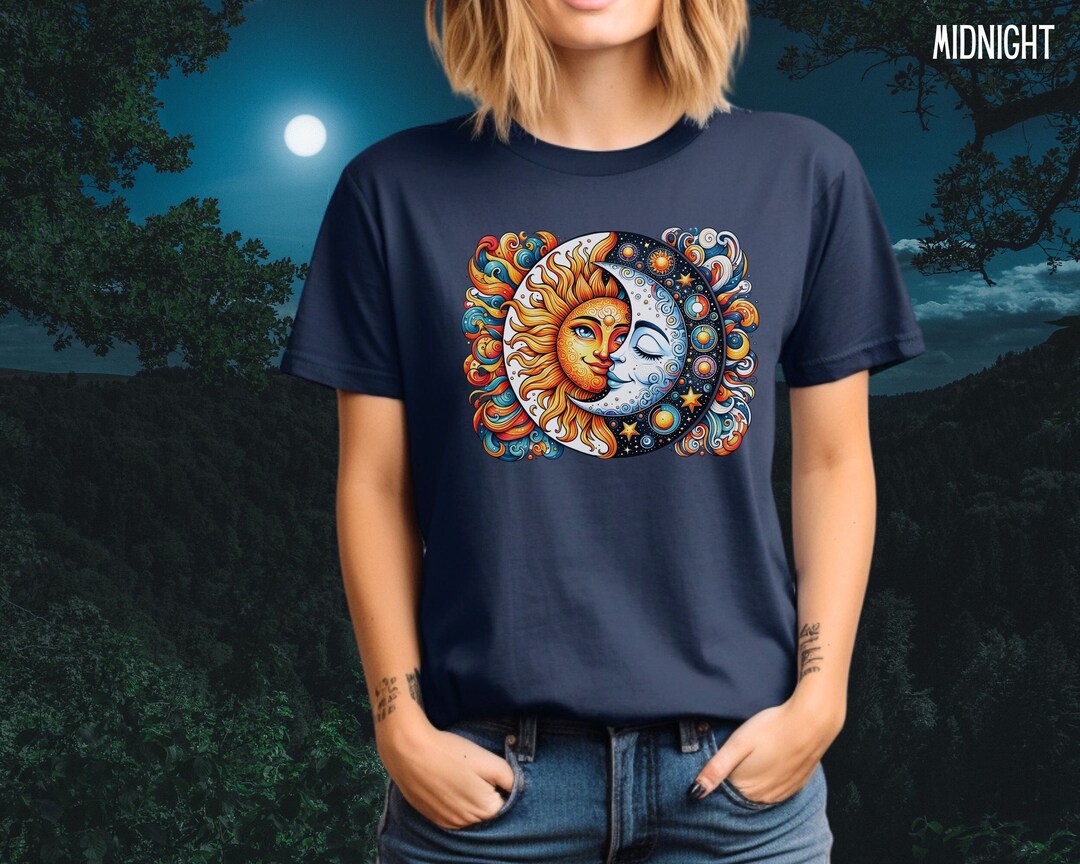 Celestial Shirt, Comfort Colors® Moon T Shirts, Moon Graphic T Shirt ...