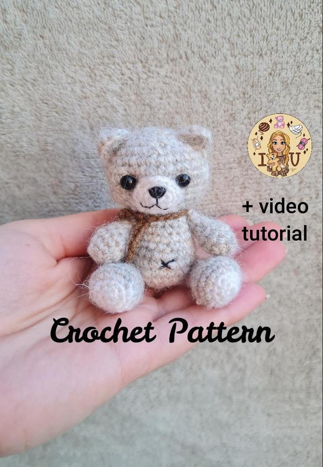 Mini Teddy Bear Crochet Pattern - Etsy