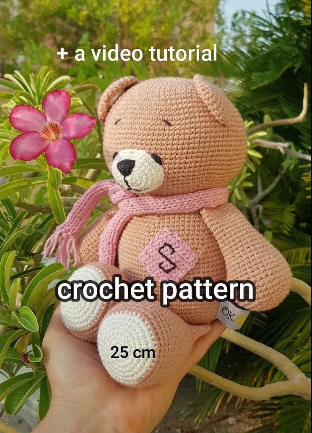 Teddy Bear Crochet Pattern With a Patch, Scarf and a Backpack - Etsy