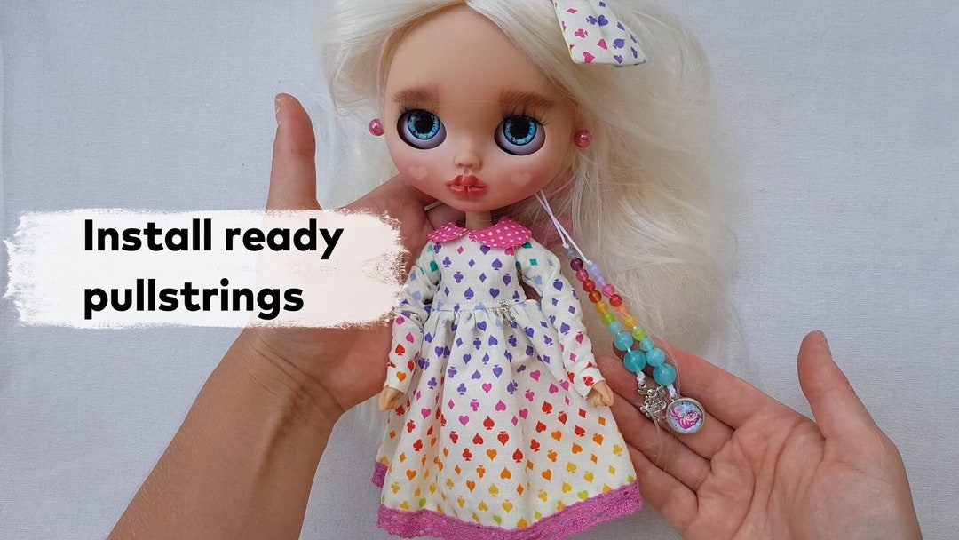How to Attach Ready Pullstrings, Putting Strings Into Blythe Doll - Etsy