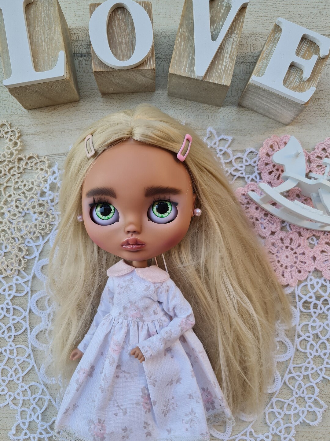 Beautiful Blythe Doll, Blonde Long Hair, OOAK Custom Doll - Etsy