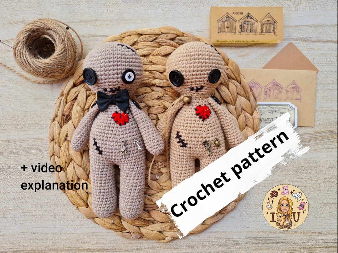 Voodoo Doll Crochet Pattern Easy Amigurumi Halloween - Etsy